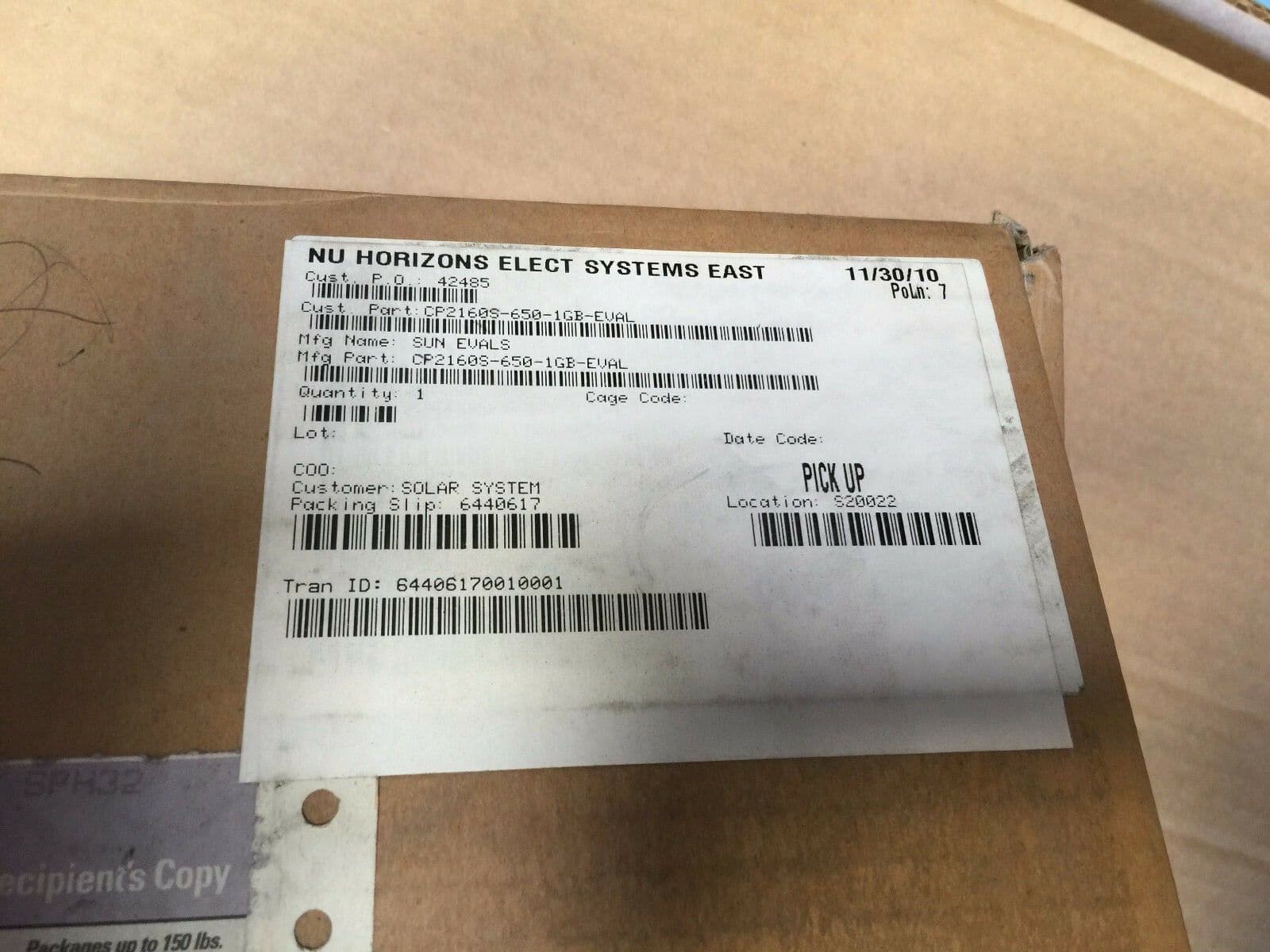 Oracle Sun Netra CP2160S-650 1GB 650MHz Service FRU 375-3129